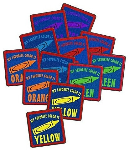 Flagship Carpets VA401-STA 16"X16" Set of 12 My Favorite Color Squares ...