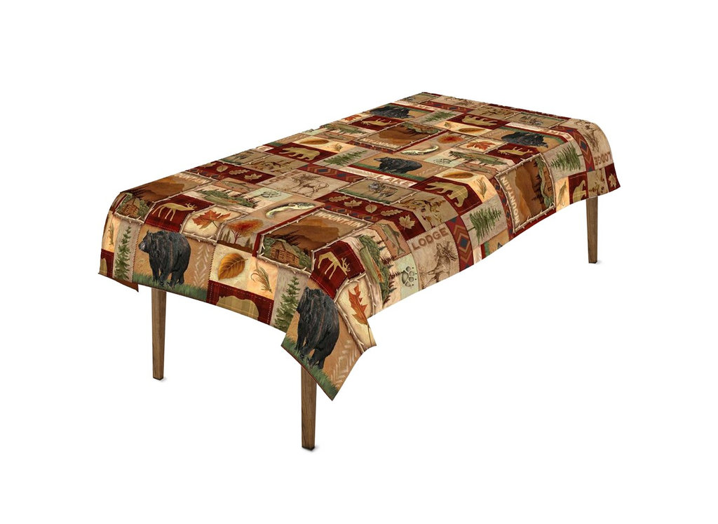 Laural Home Lodge Collage Table Runner, 70" X 120" - Rustic ...