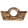 Hand-Woven Buri and Abaca Trays With Handles, Natural and Brown, Set of ...