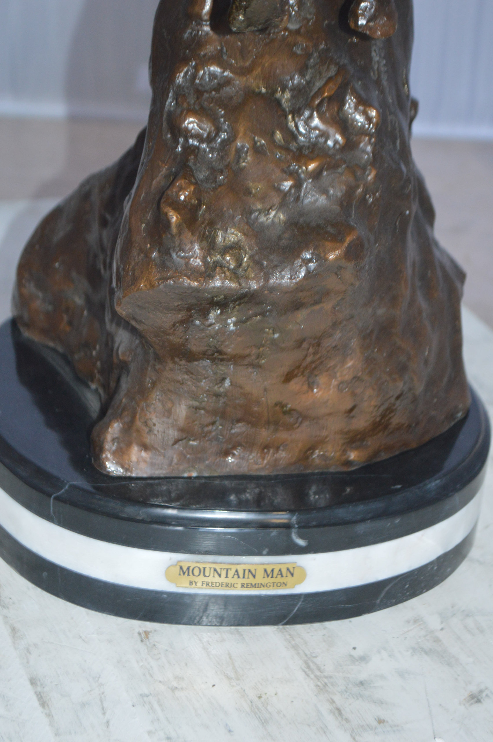 Mountain Man by Remington Bronze Statue - Size: 11"L x 11"W x 30"H ...