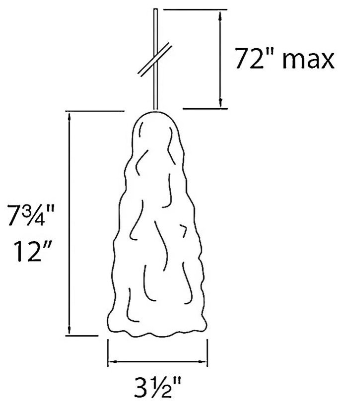 Ice 1-Light Quick Connect Pendant With Clear Mouth Blown Glass, Chrome ...