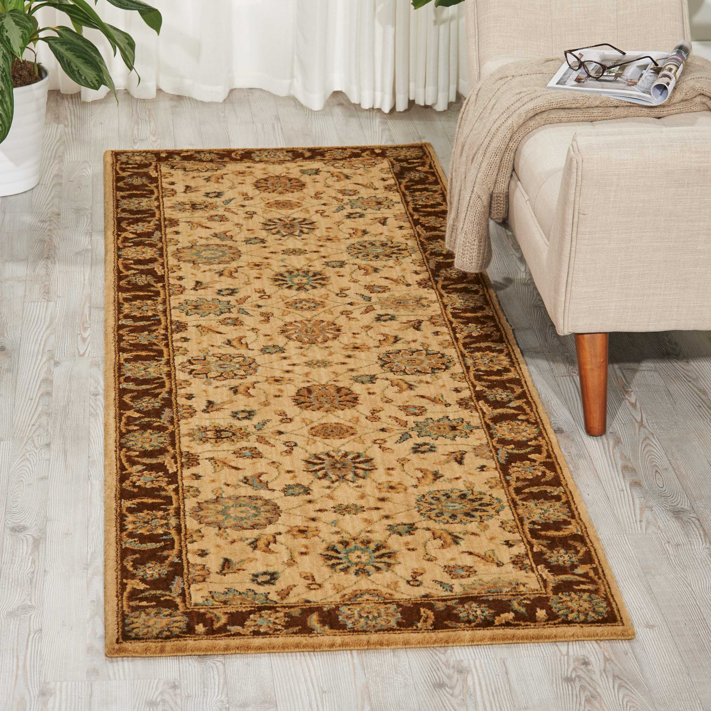 Nourison Living Treasures LI05 Runner Rug, Beige, 2'6" x 12 ...