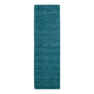 Feizy 8049FTEL Luna Hand Woven Teal / Teal Area Rugs, 2'-6" x 8' Runner ...
