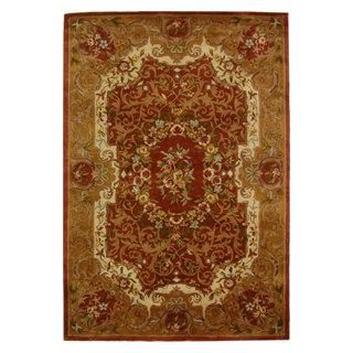 Safavieh Classic CL223B Rust/Gold Rug, 7'6"x9'6" - Victorian - Area ...