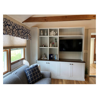 Cape Cod Cottage Custom Built In Cabinets - Beach Style - Family Room ...