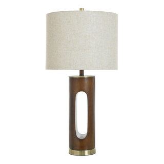 Wood Bridge Table Lamp, Brown Brushed - Midcentury - Table Lamps - by ...