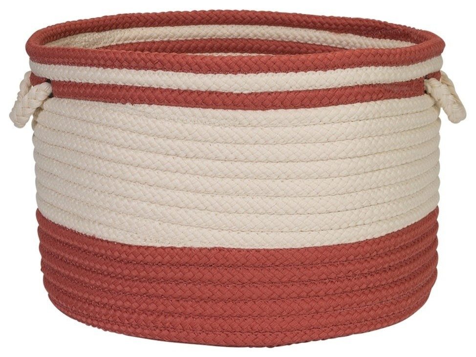 Bar Harbor Terracotta Band Basket, 22"x22"x14", 22"x14" - Contemporary ...