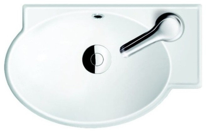 Round Ceramic Corner Sink - Contemporary - Bathroom Sinks - by ...