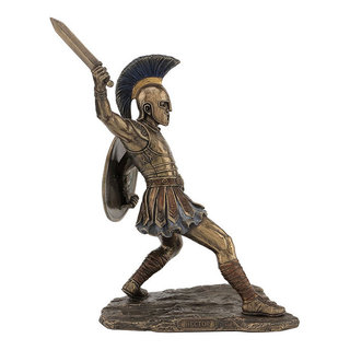 Hector With Sword and Shield Statue - Traditional - Decorative Objects ...