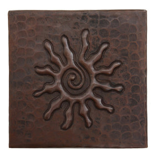 Infinity Sun Design Handcrafted Artisan Copper Tile (TL303), 12x12 ...