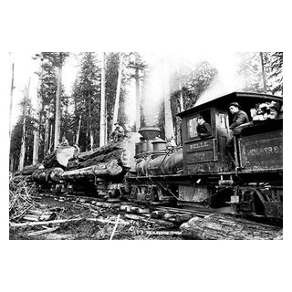 Logging Train, 12" x 18" - Traditional - Prints And Posters - by ...