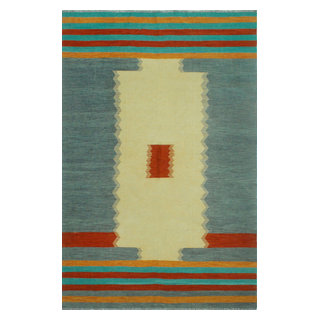 Winchester Kilim Kitwana Beige/Gray Rug, 6'8x9'9, 6'8x9'9 ...
