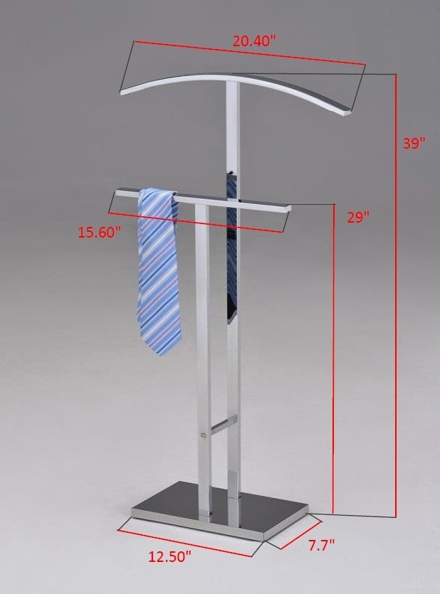 Cleo Metal Valet Organizer, 16"x8"x39" - Contemporary - Clothing Valets ...