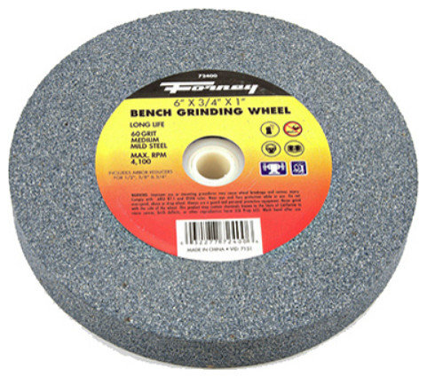 Forney 72400 Bench Grinding Wheel, Medium 60 Grit, 6" x 3/4" x 1" Arbor ...