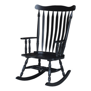 Solid Wood Rocker - Traditional - Rocking Chairs - by International ...