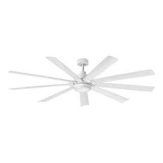 Turbine 9 Blade Ceiling Fan With Light Kit, 17.5"Hx80"W - Transitional ...