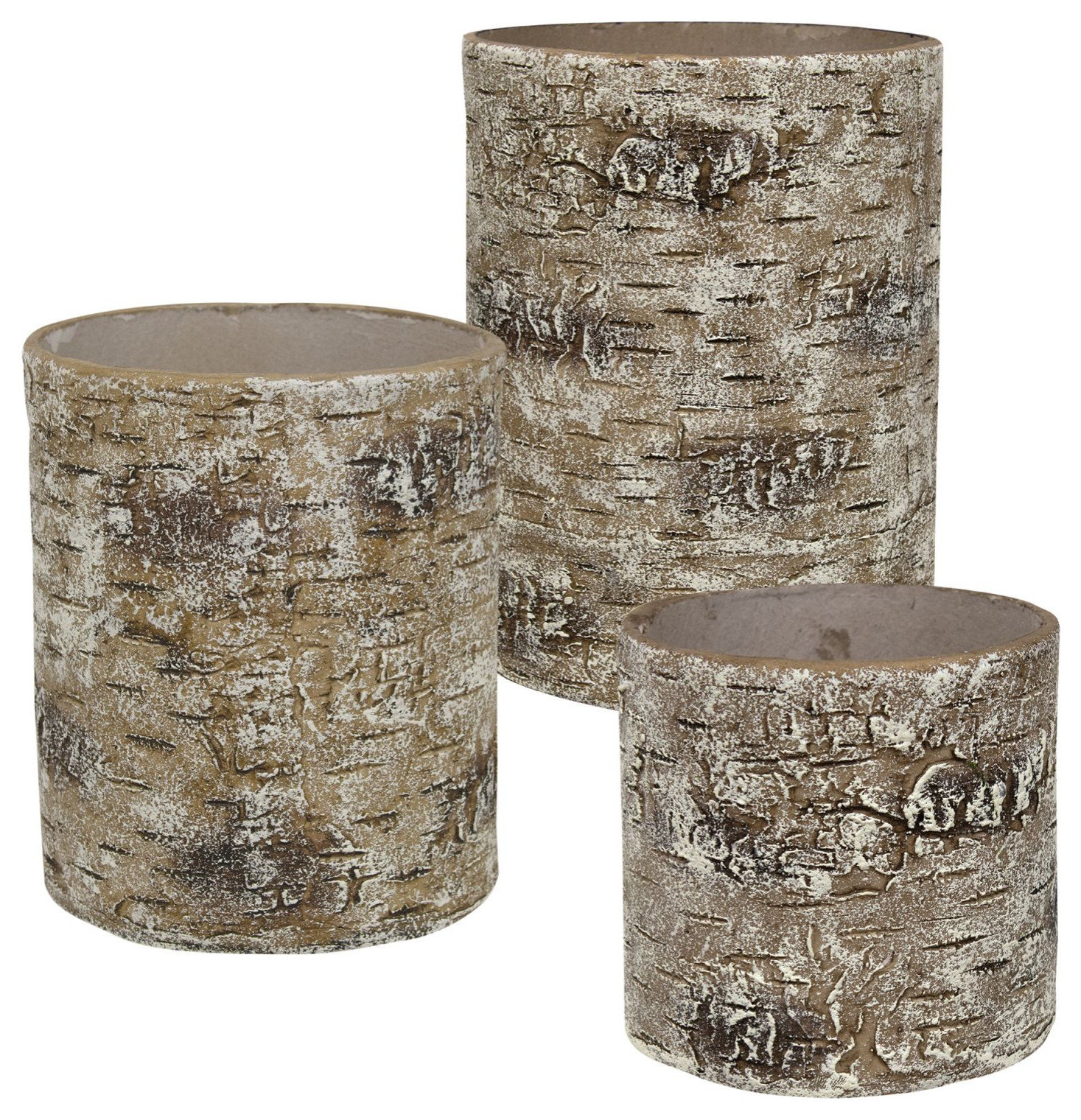 Birch Containers, Set of 3 - Rustic - Indoor Pots And Planters - by KP ...
