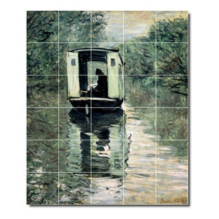 Claude Monet Country Painting Ceramic Tile Mural #108, 30" Wide x 36 ...