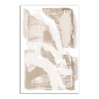 Cream Painterly Abstract 20x30 Canvas Wall Art, 20x30 - Contemporary ...