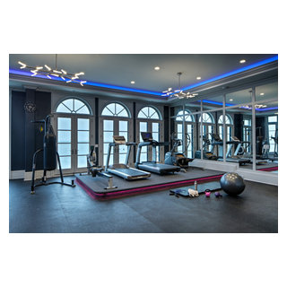 Lakefront Pool House - Transitional - Home Gym - Chicago - by Dual ...