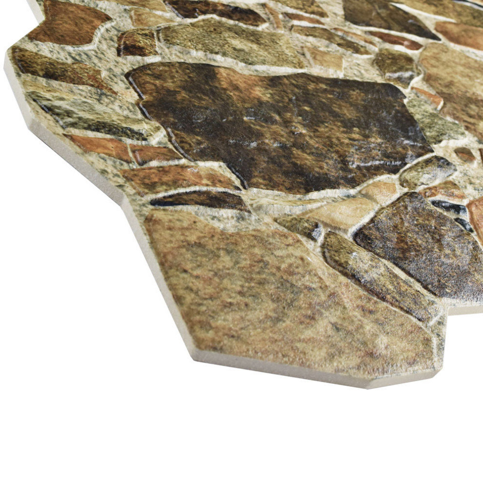 Rambla Porcelain Floor and Wall Tile, Arena, Sample - Traditional ...