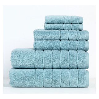 Anne Klein Reverie 6 Piece 100% Cotton Towel Set - Modern - Bath Towels ...