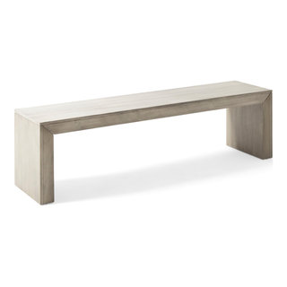 Hyde Farmhouse Acacia Wood Dining Bench - Farmhouse - Dining Benches ...