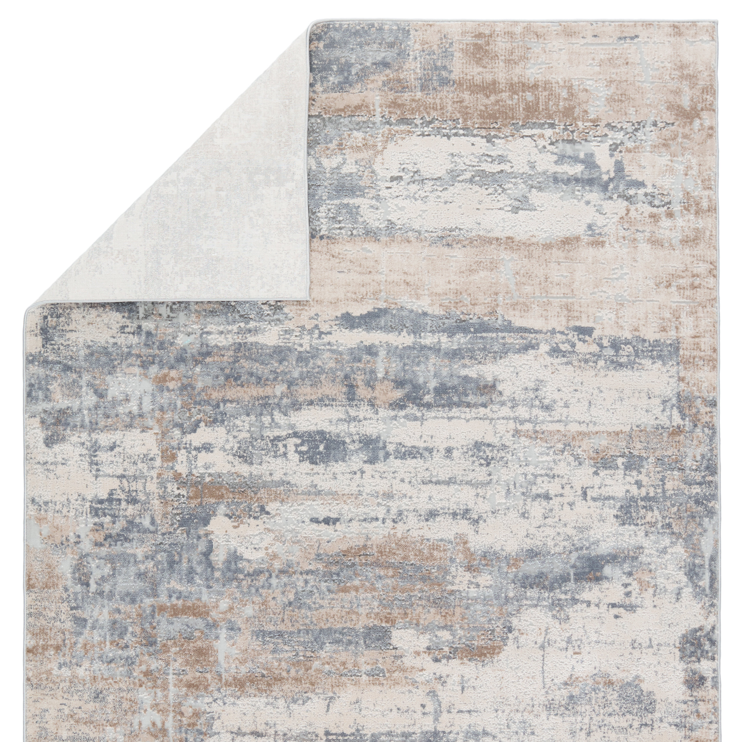 Soltani Abstract Light Tan/ Gray Area Rug, 2'6"X10' - Contemporary ...