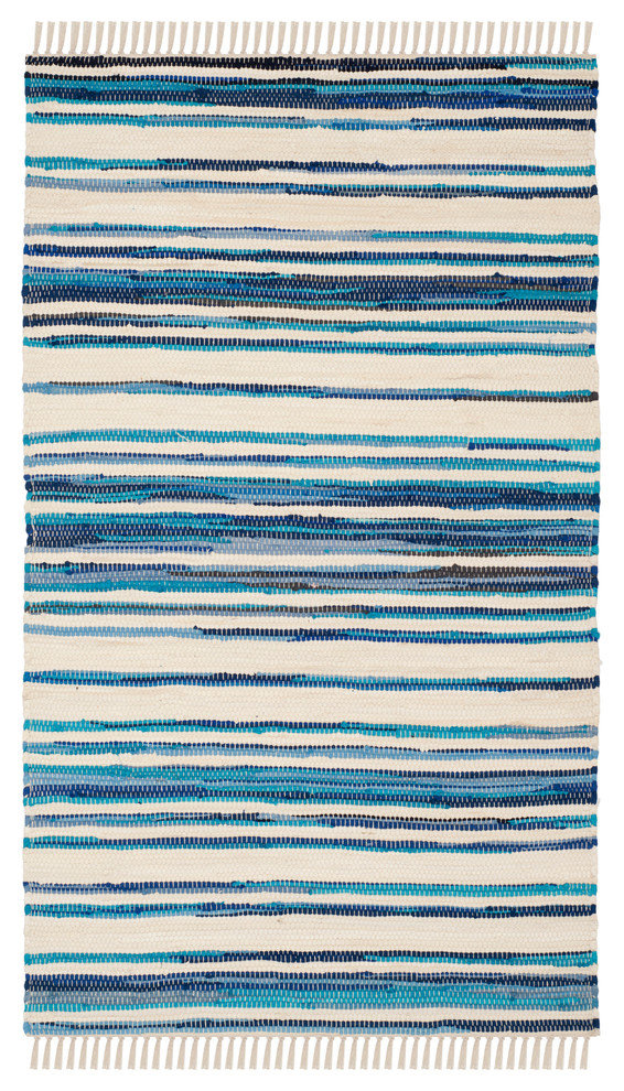 Safavieh Rag Rug Collection RAR126 Rug, 2'x3' - Beach Style - Area Rugs ...