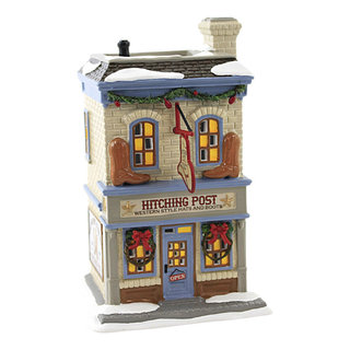Department 56 House Hitching Post Christmas Cowboy Western, 8.25 In H X ...
