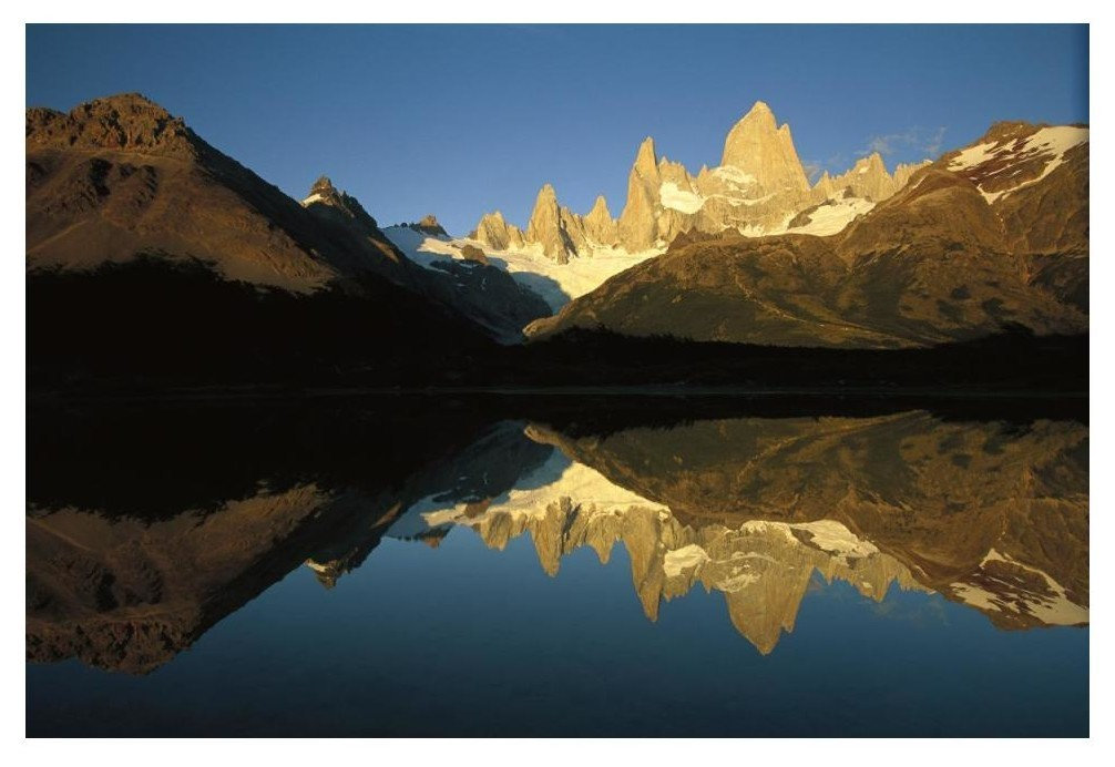 "Mt Fitzroy reflected, Los Glaciares NP, Patagonian Andes" Paper Art ...