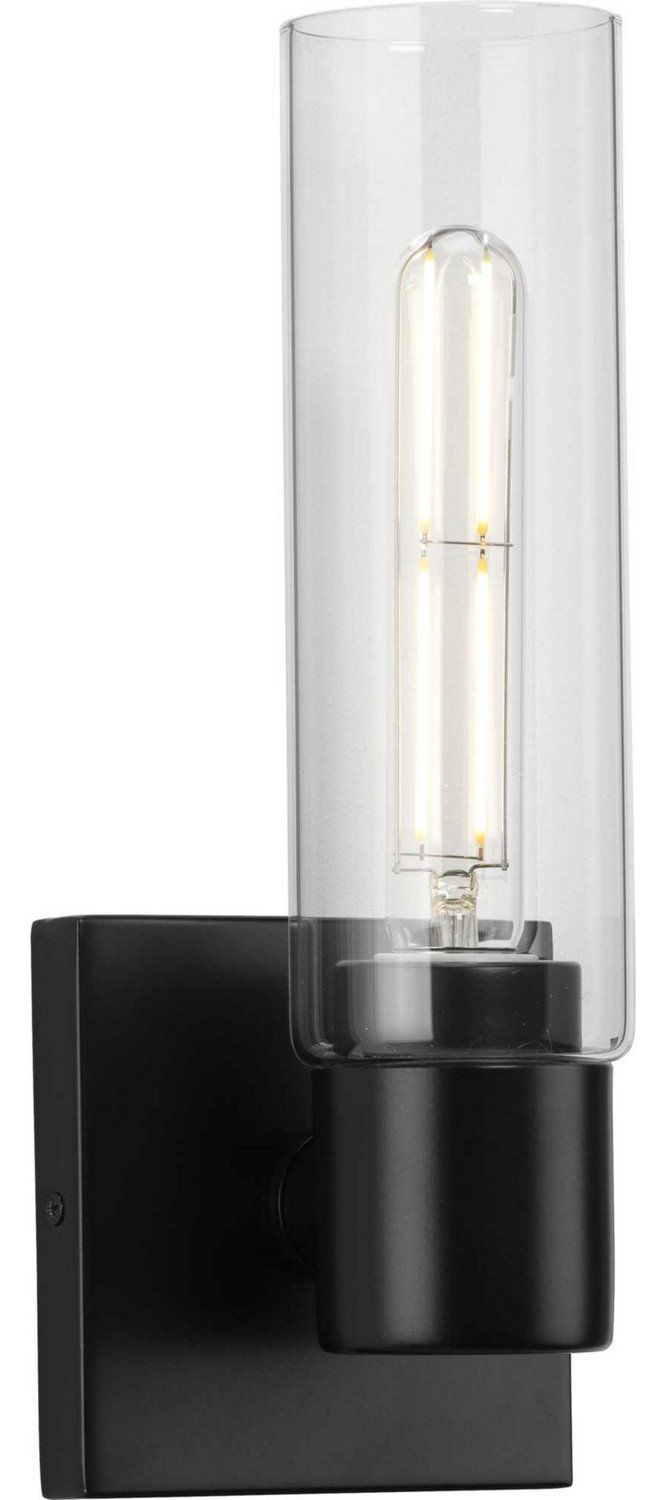 Clarion One Light Bath Bracket, Matte Black - Transitional - Bathroom ...