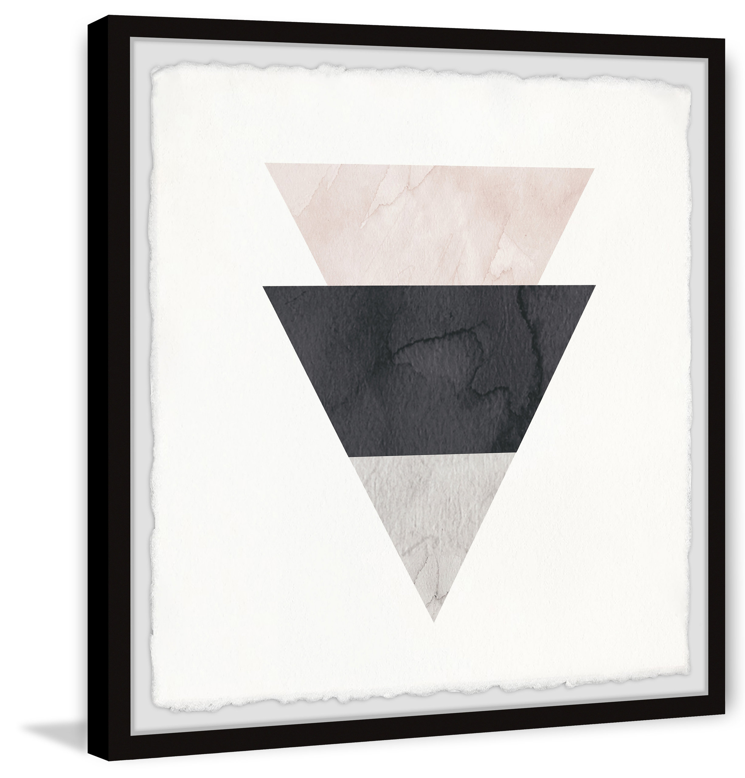 "Inverted Stacked Triangles" Framed Painting Print, 12"x12 ...