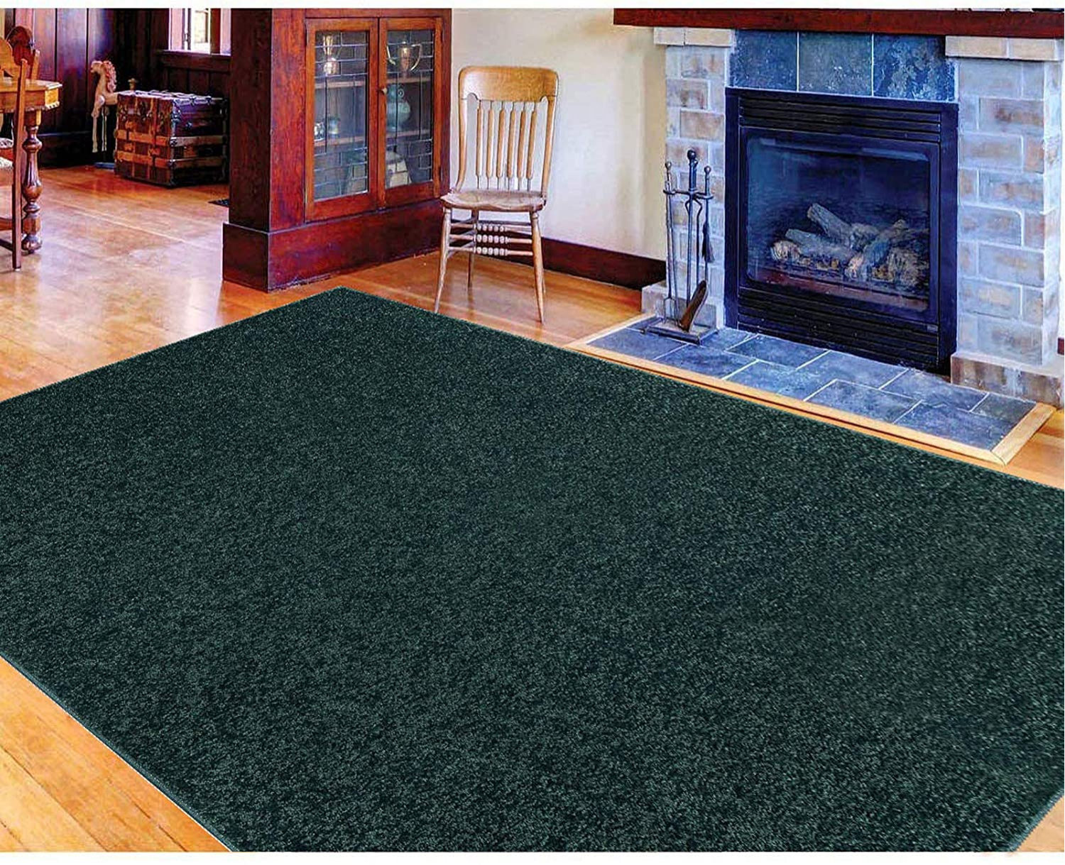 Saturn Collection Kids Favourite Area Rugs, Forest Green, 4' x 6' Oval ...