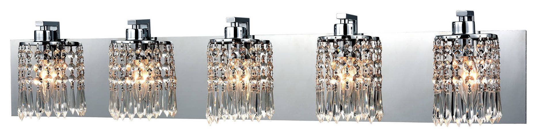 Optix 5 Light Vanity, Polished Chrome - Transitional - Bathroom Vanity ...