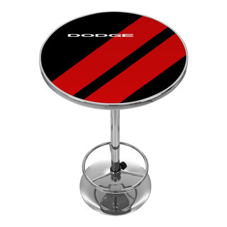 Dodge Chrome Pub Table, Big Stripe - Contemporary - Indoor Pub And ...