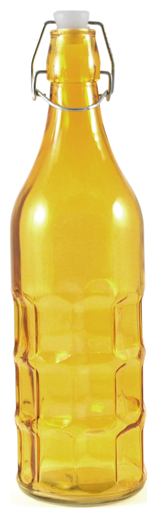 Complete Kitchen Yellow Glass Dimple Bottle Bail - Transitional - Water ...