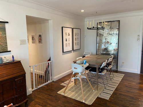 What is the best kitchen/dining layout with these three awkward rooms?