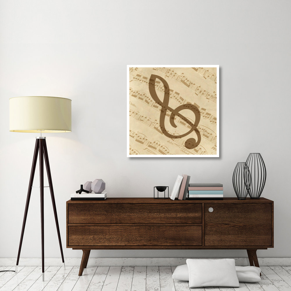 "Music - Treble Clef" Digital Paper Print by BG.Studio, 20"x20", 38"x38" - Contemporary - Prints ...