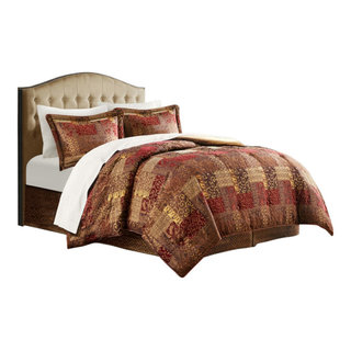 Croscill Galleria Traditional Patchwork 4-Piece Comforter Set, King ...
