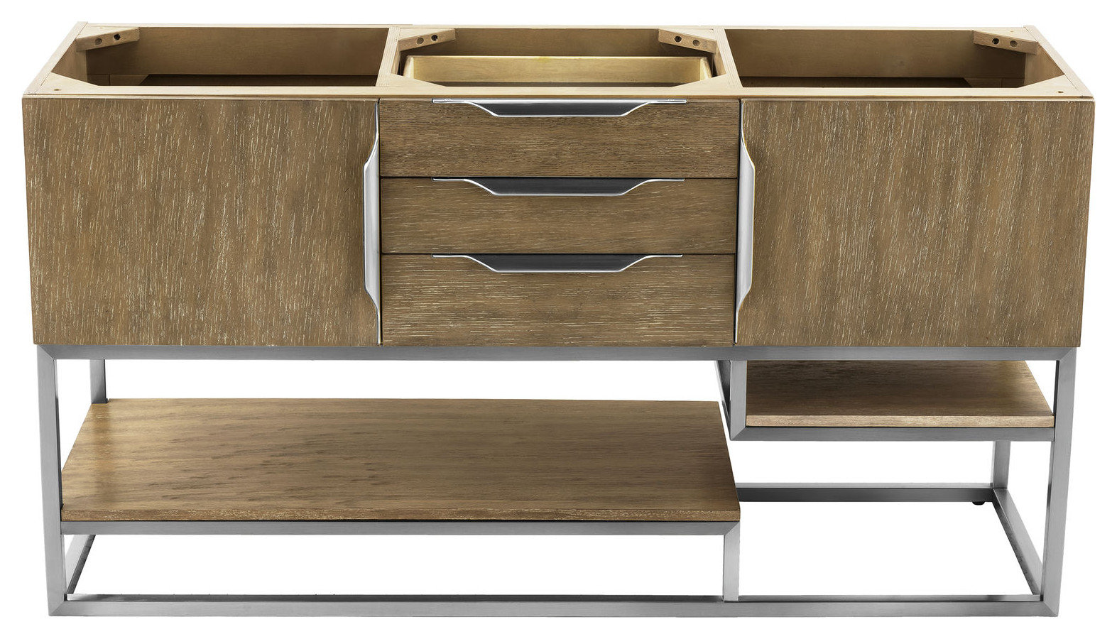 Columbia 59" Double Vanity, Latte Oak - Contemporary - Bathroom ...