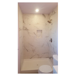 12" x 24" Porcelain Tile Shower Running Bond Pattern - Modern - San ...