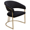 Solstice Dining Chair, Black Velvet - Contemporary - Dining Chairs - by ...