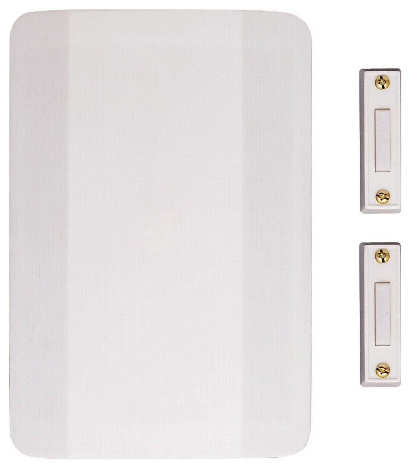 NICOR 18001 Two Door Door Bell Chime Kit with Two Lighted Rectangular ...