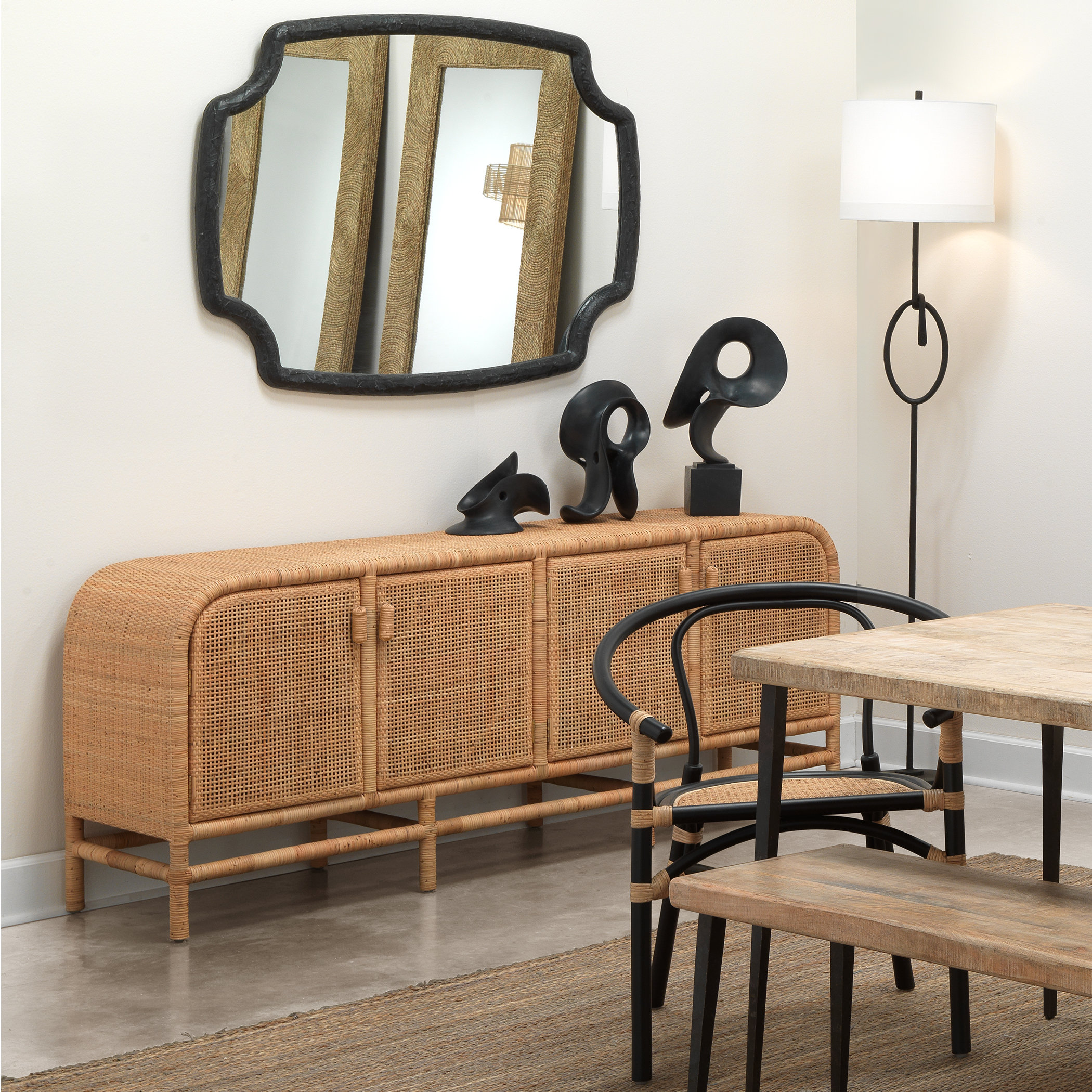 Santa Monica Four Door Rattan Sideboard - Tropical - Buffets And ...
