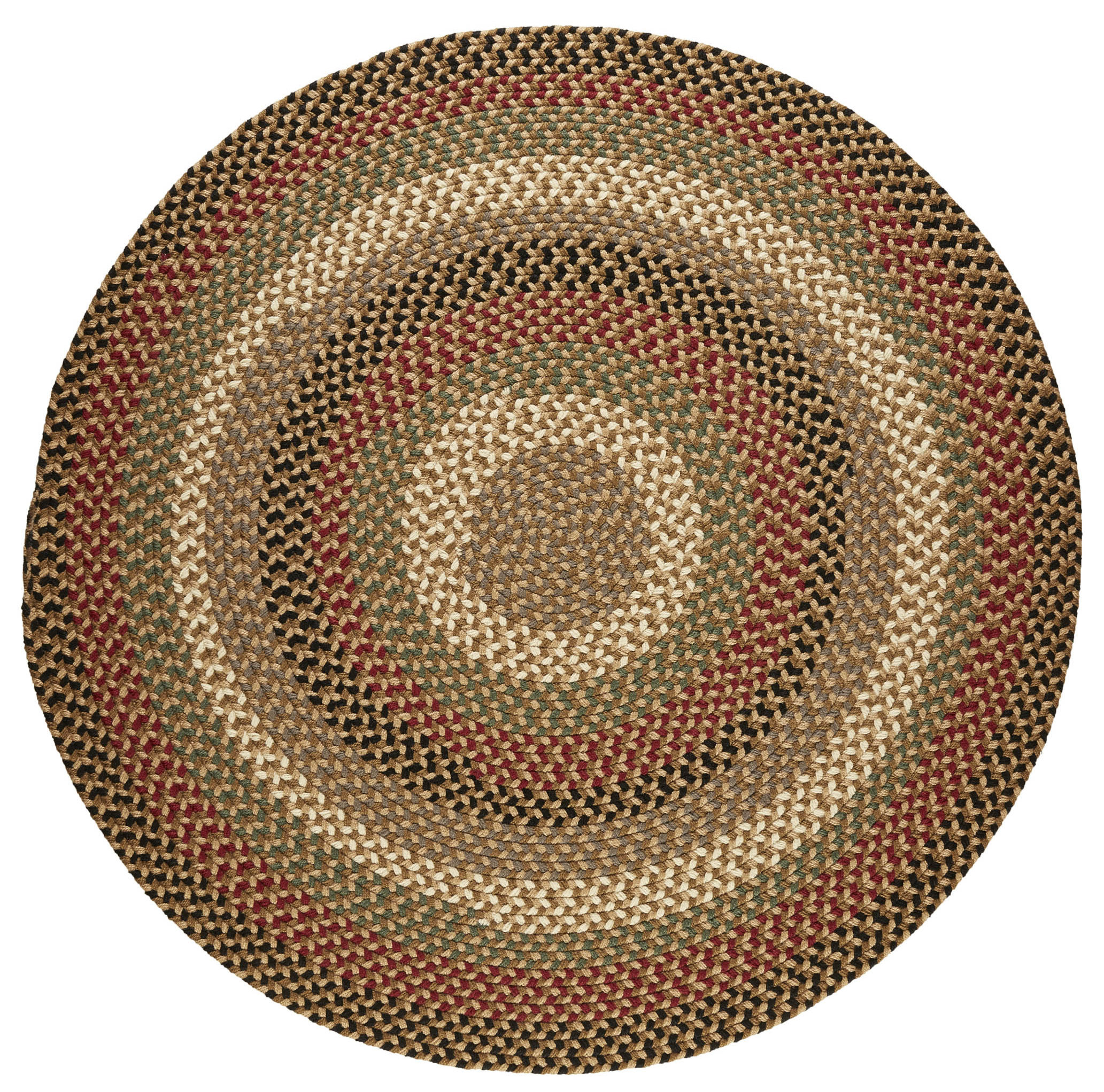 Santa Maria Traditional Braided Rug, 8' Round - Contemporary - Area ...