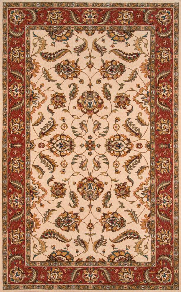 Persian Hand-Serged Rug, Ivory, 5'x8' - Traditional - Area Rugs - by ...