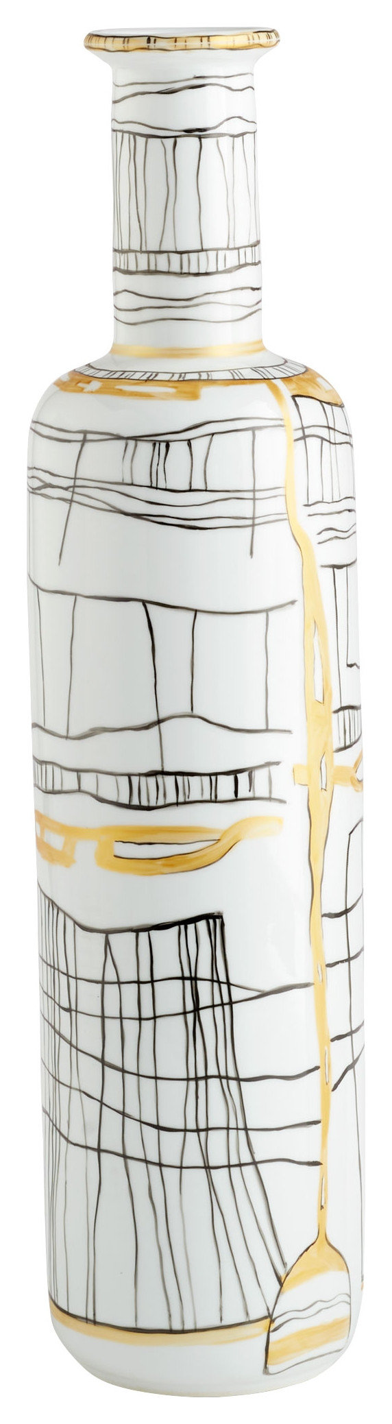 Lindus Vase, Bk, Wh, Lg, Large - Contemporary - Vases - by CYAN DESIGN ...