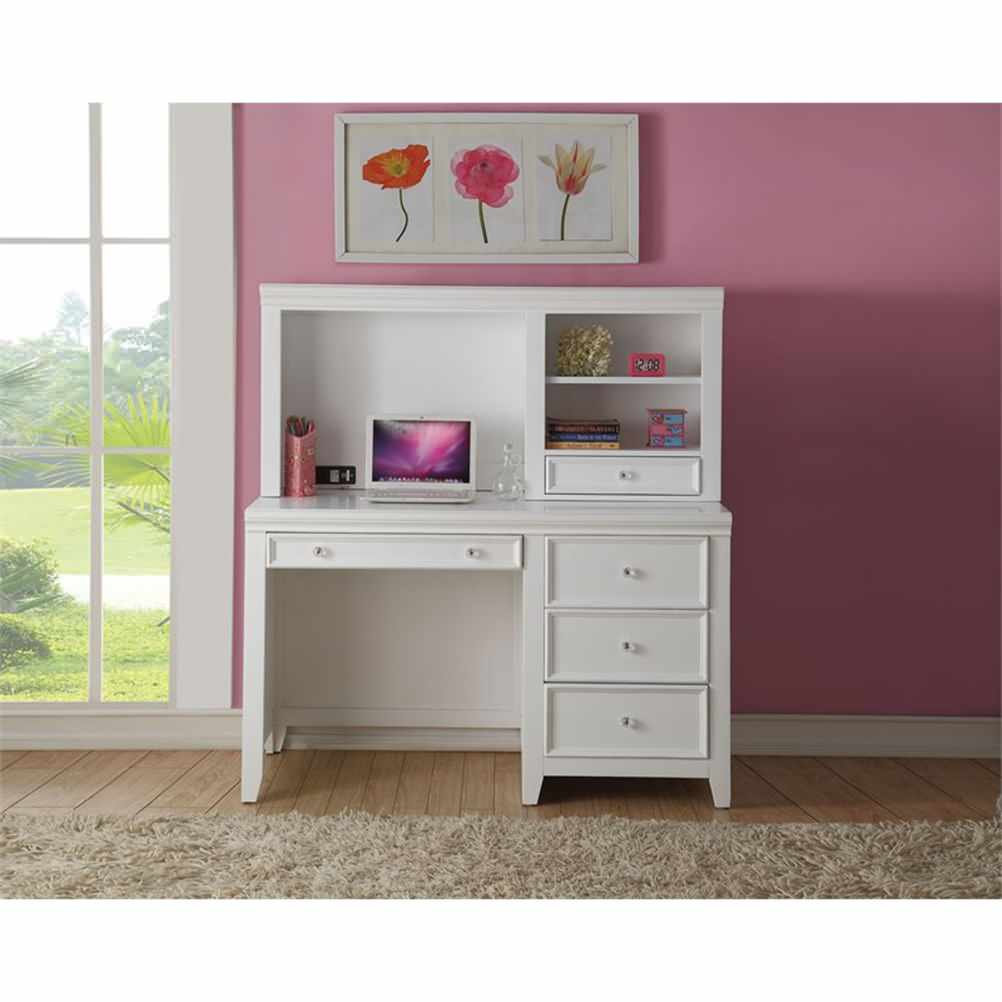 ACME Lacey Computer Desk in White - Transitional - Desks And Hutches ...