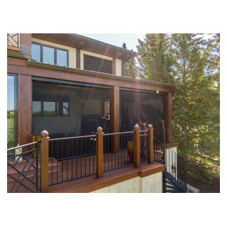 Enclosed Deck With Phantom Motorized Screens - Deck - Calgary - by ...